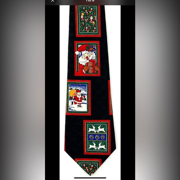 Accessories | Festive Christmas Tie With Santa And Reindeer | Poshmark